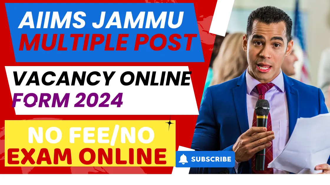 AIIMS Jammu Professor Asst Professor Vacancy 24 | AIIMS Jammu Multiple Post Form 24 - New Job Update