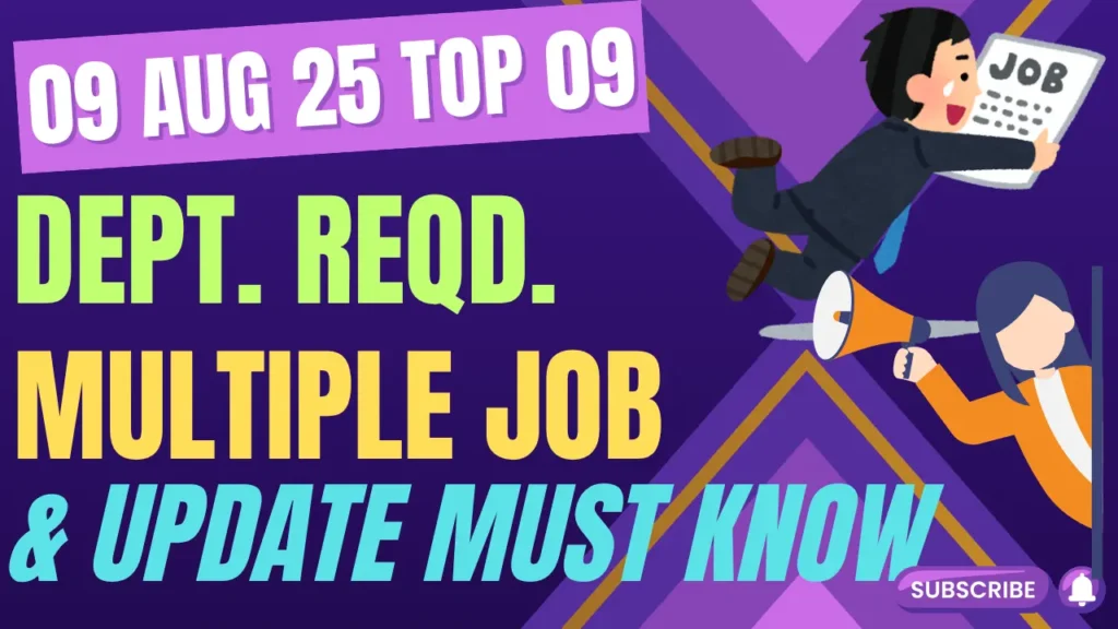 08 New Updated Job Of Today | 09 Aug 08 New Job Vacancy & Update No Fee ...