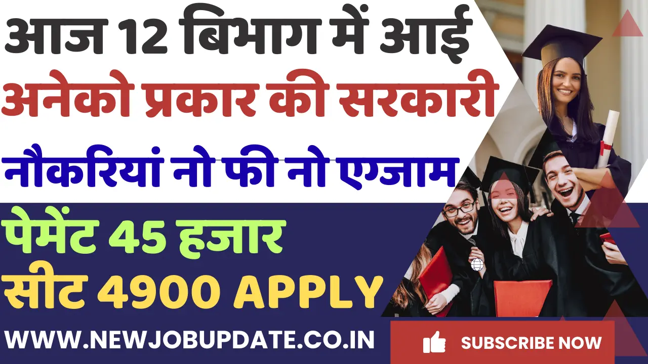 Today 12 New Govt Vacancy & Update | 06 Sep 25 Top 12 New Govt Job ...