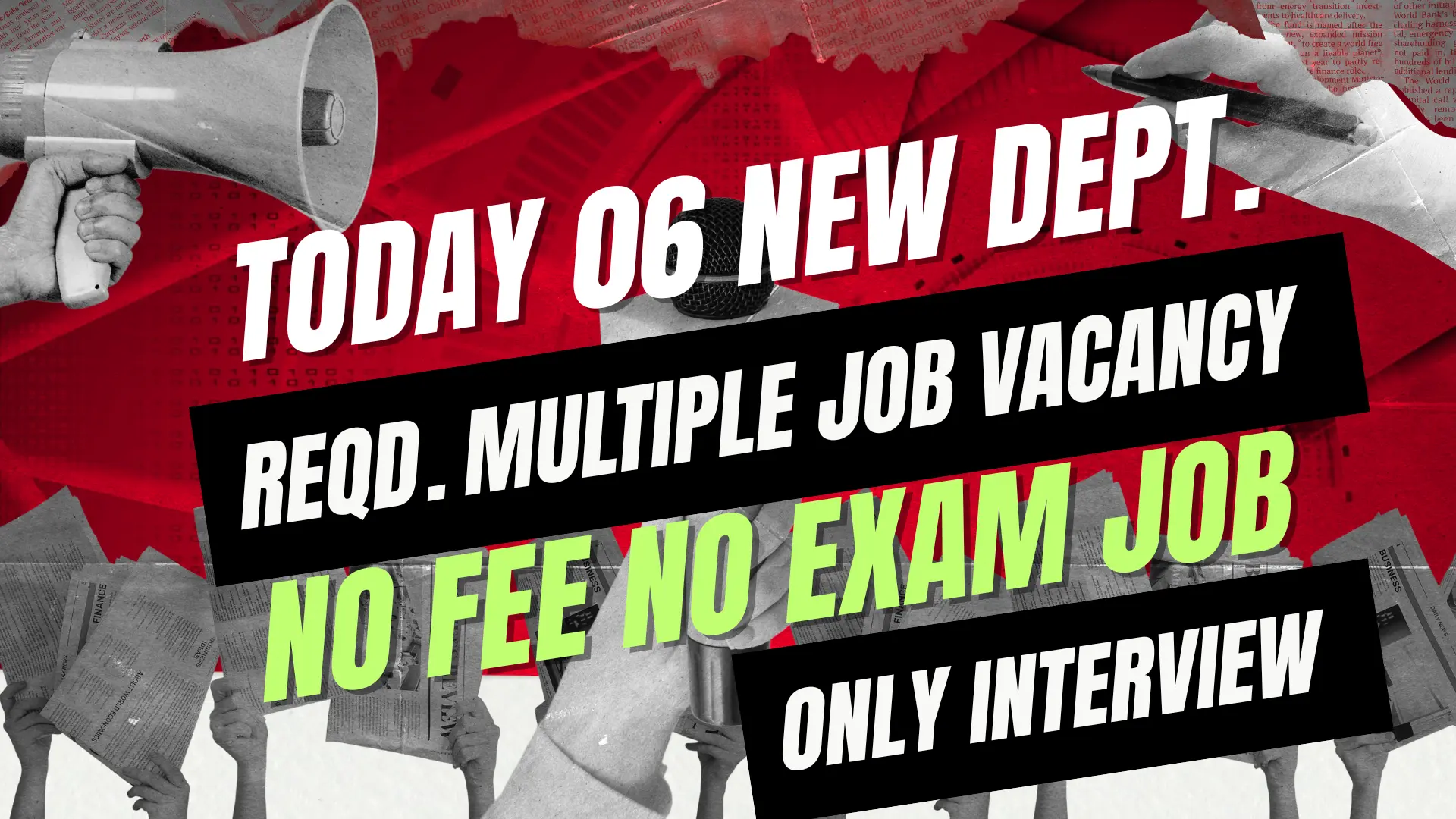 Top 06 New Govt. Job Vacancy & Tech Update of Today | 25 Dec 25 Top 06 ...