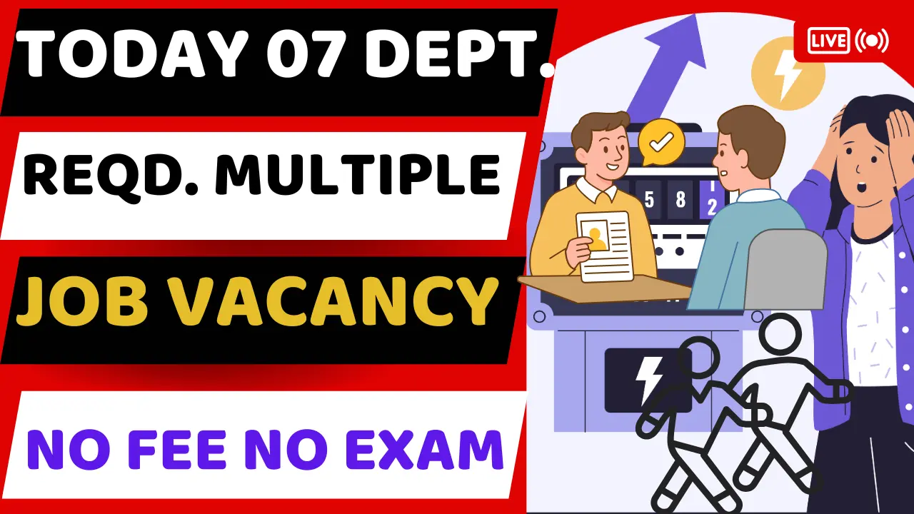 Top 07 New Govt. Job Vacancy & Tech Update of Today | 27 Dec 25 Top 07 ...
