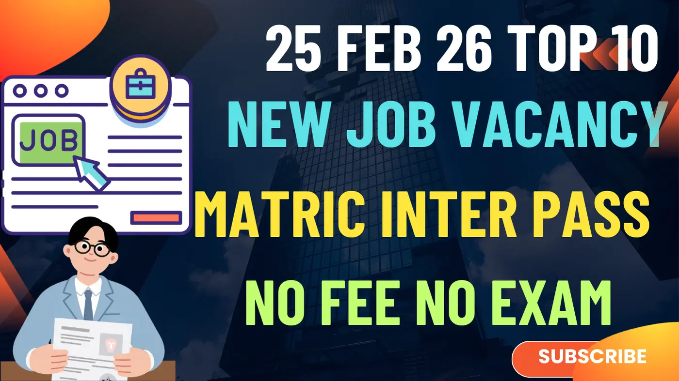 Top 10 New Govt. Job Vacancy & Tech Update of Today | 25 Feb 26 Top 10 ...